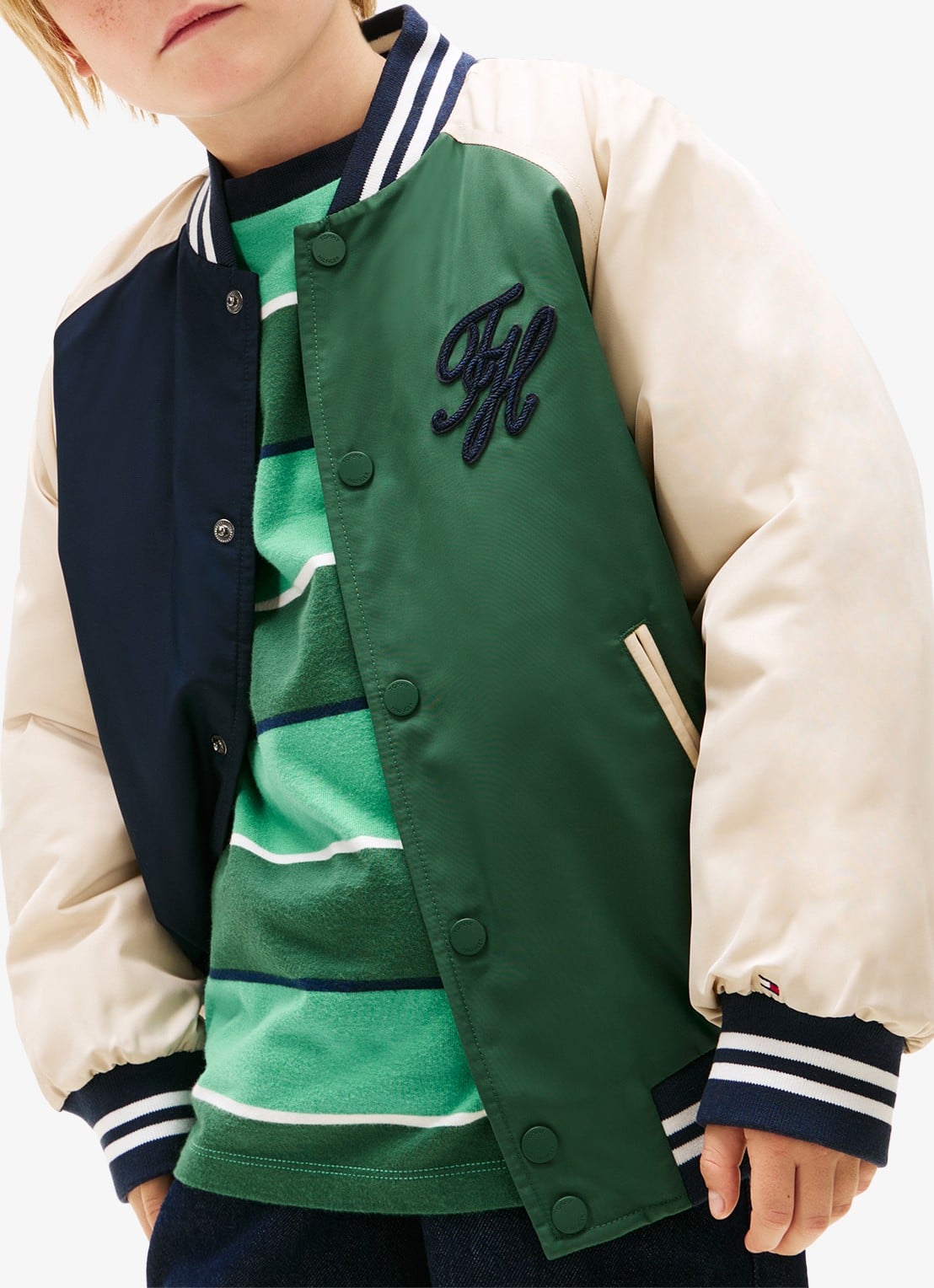 Tommy Hilfiger Baseball jack met logo • Beige • de Bijenkorf