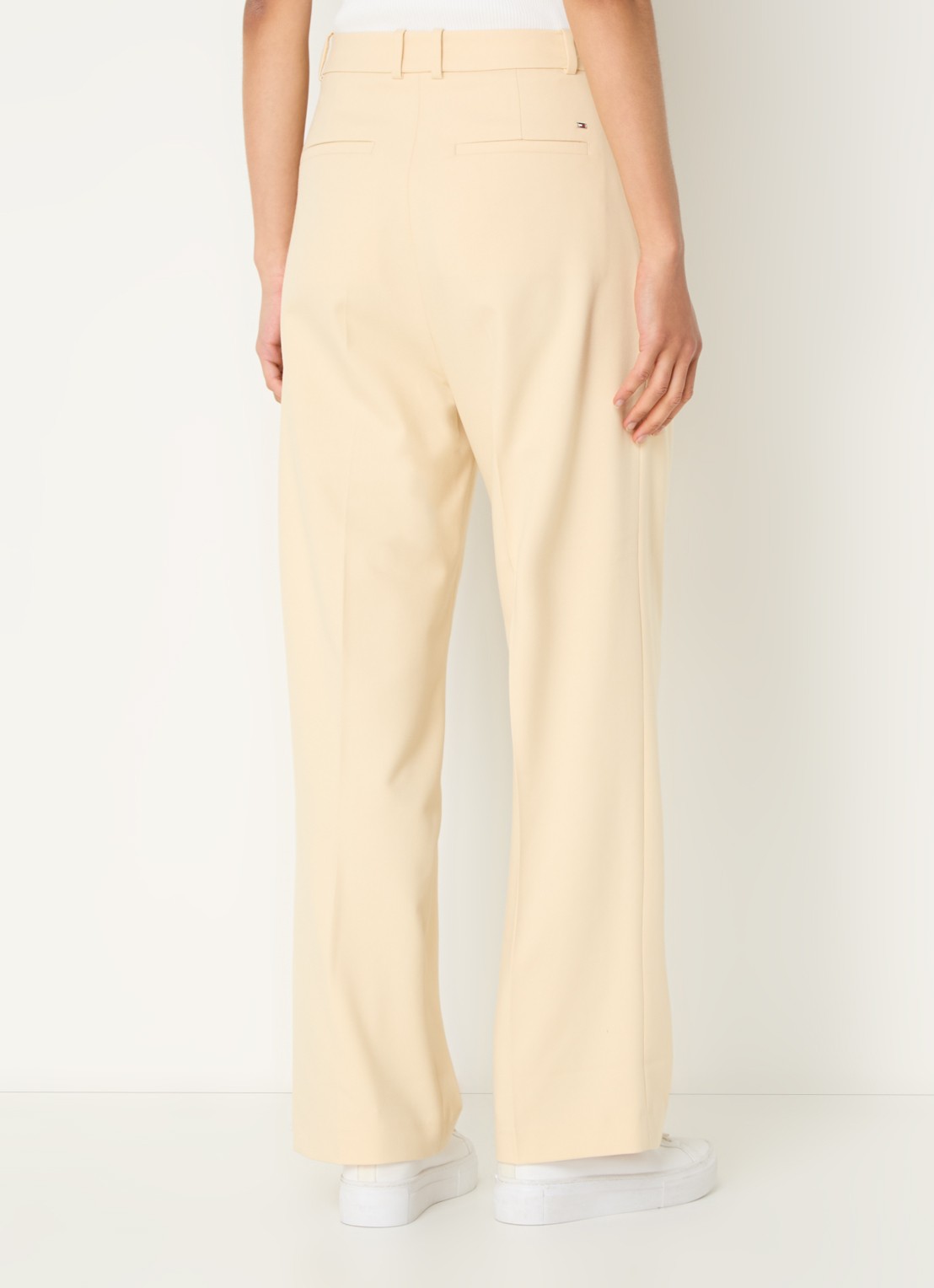 Tommy Hilfiger High waist straight fit pantalon met plooidetail ...