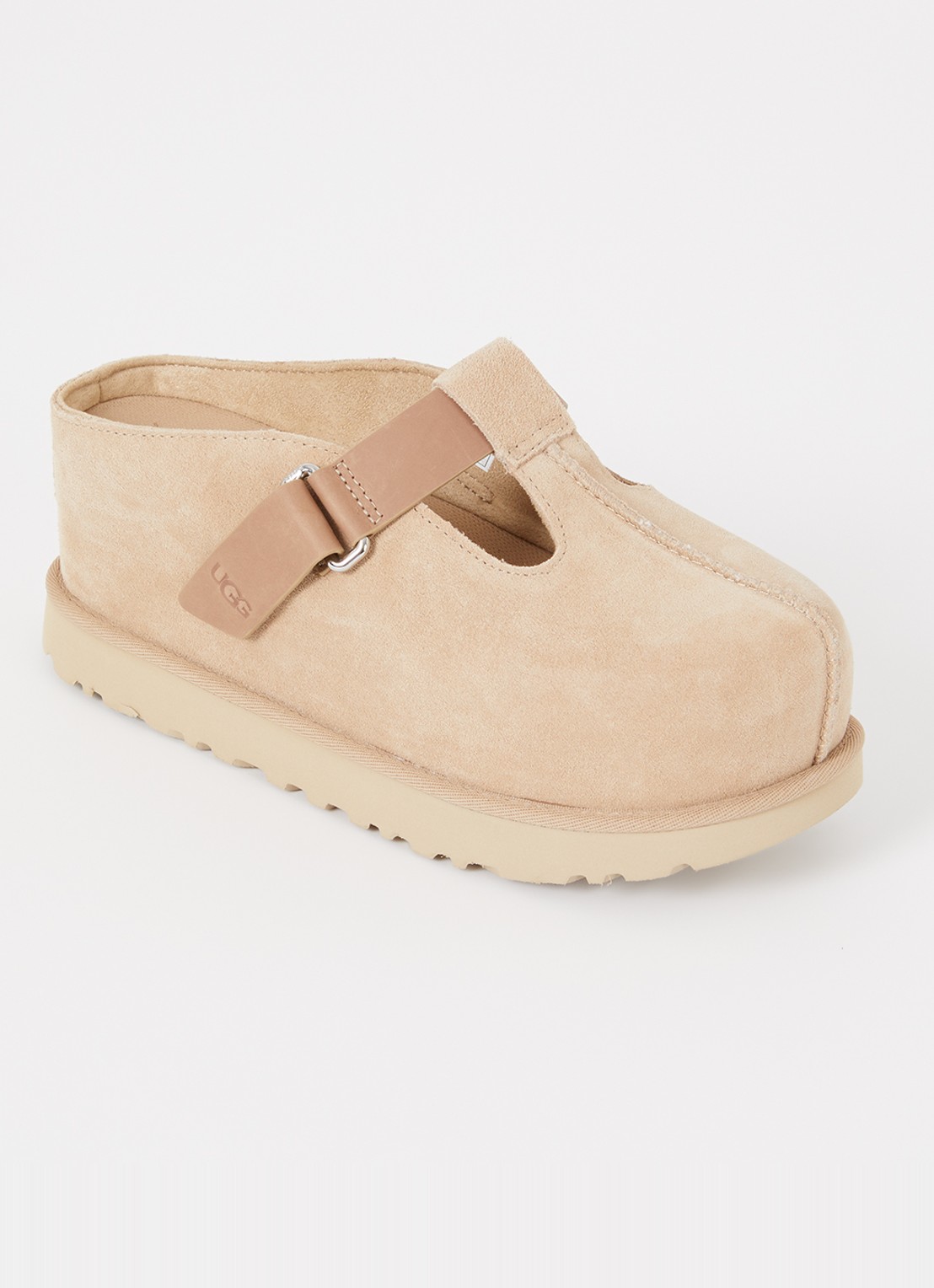 UGG Goldenstar muiltje van suède met plateauzool • Beige • de Bijenkorf