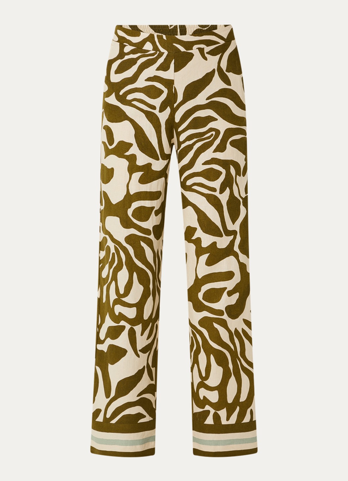 Xandres Phocas high waist straight fit pantalon in linnenblend met ...