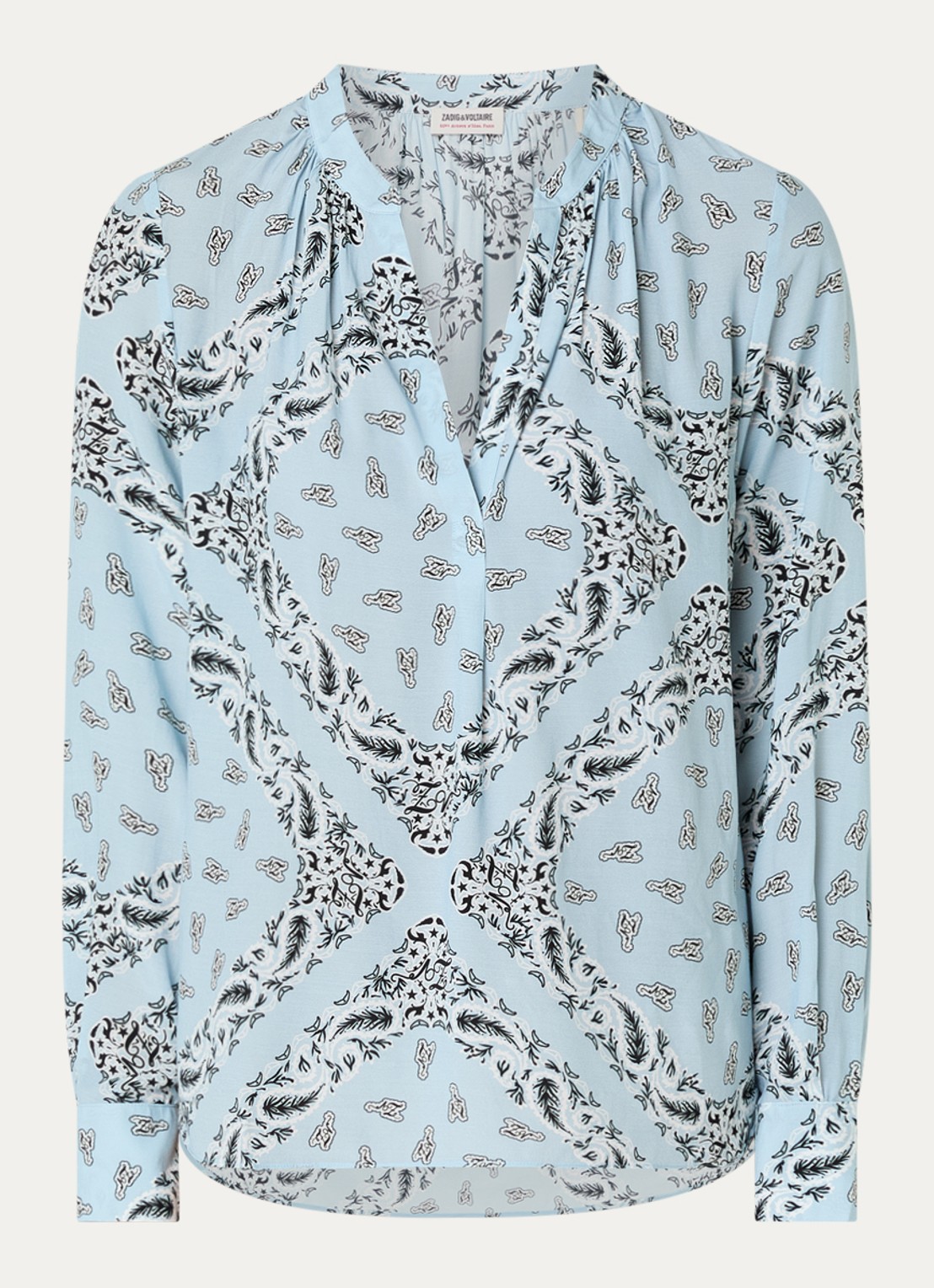 Zadig&Voltaire Tink tuniek met paisley dessin • Lichtblauw • de Bijenkorf