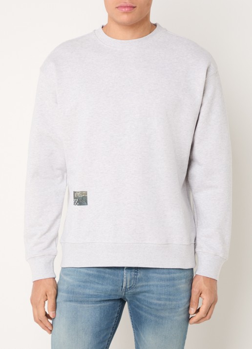 Denham Boro sweater met logo- en backprint • Lichtgrijs • de Bijenkorf