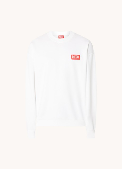 Diesel S-Nlabel sweater met logo • Wit • de Bijenkorf