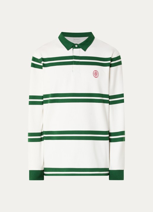 Drôle de Monsieur Regular fit polo met streepprint en logo ...