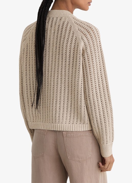 Reiss Constance opengebreid vest in linnenblend • Neutral / Beige • de ...