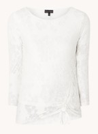 Phase Eight Mariella semi-transparante top met burn-out dessin • Wit ...